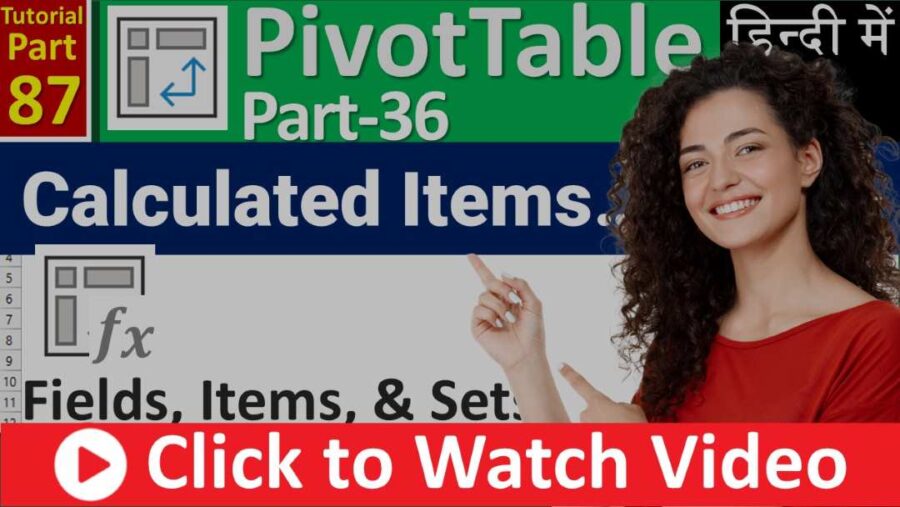 Use Of Calculated Item In Pivot Table Mr Coding