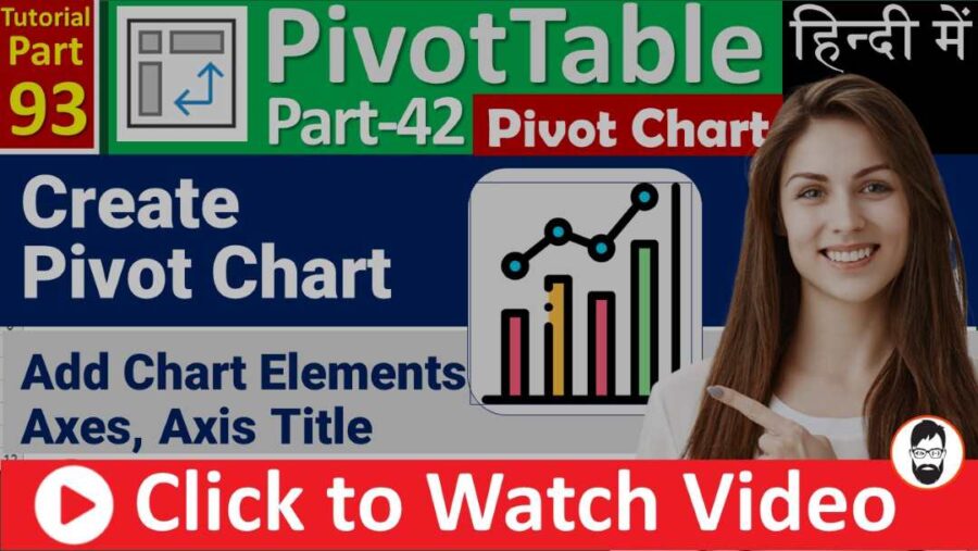 How to Create Pivot Chart and Add Chart Elements - Mr Coding